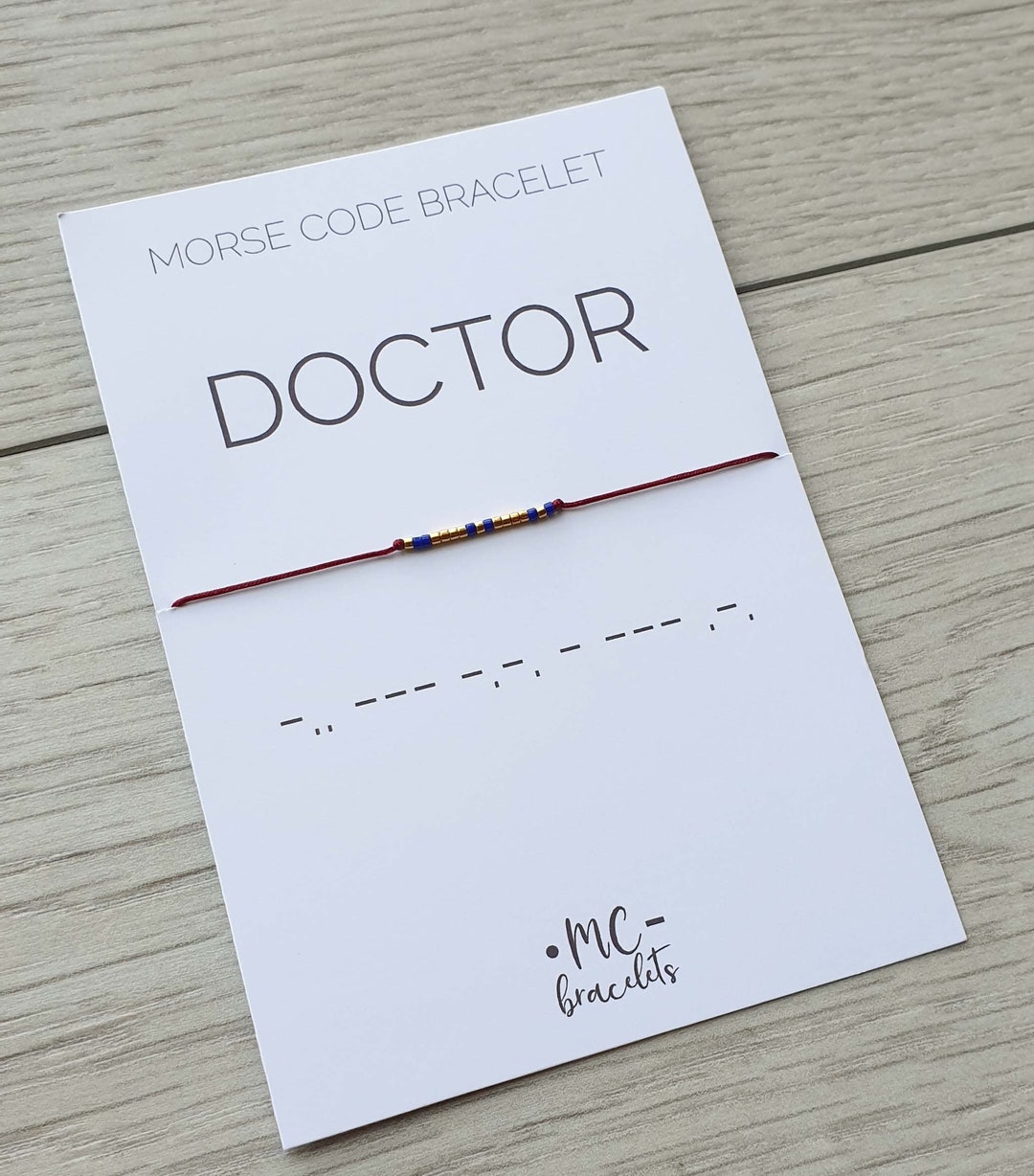 Doctor Morse Code Bracelet, Doctor Jewelry, Doctor Gift, Morse Code ...
