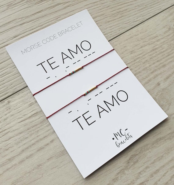 Te Amo Bracelet Couple Morse Code Bracelet I Love You | Etsy