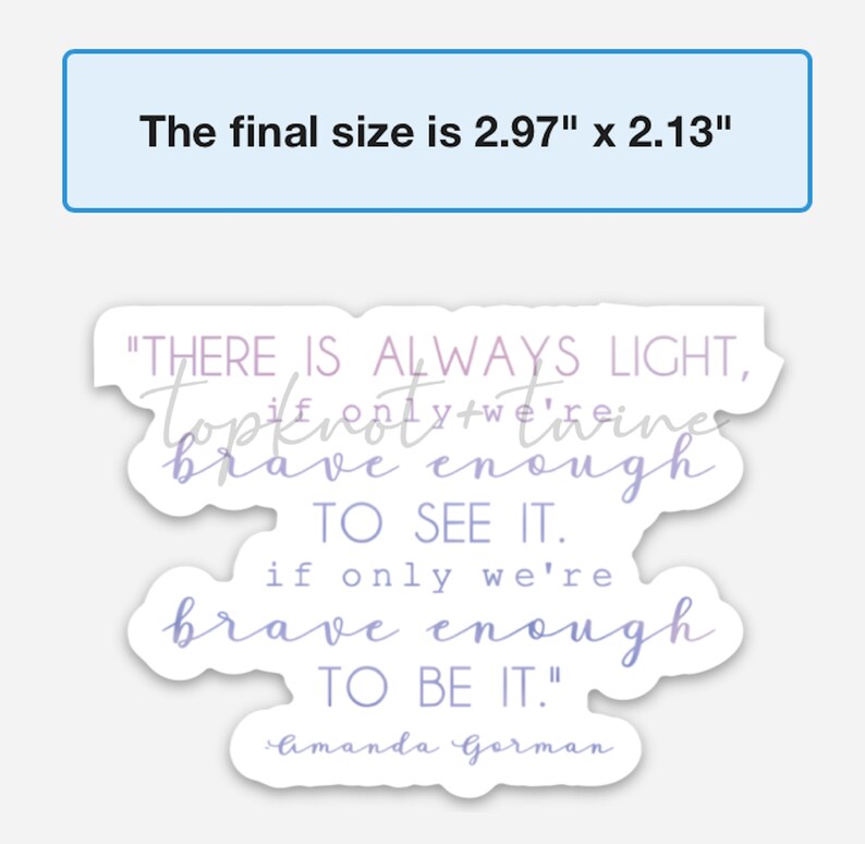 There is Always Light Vinyl Sticker Amanda Gorman Vinyl - Etsy