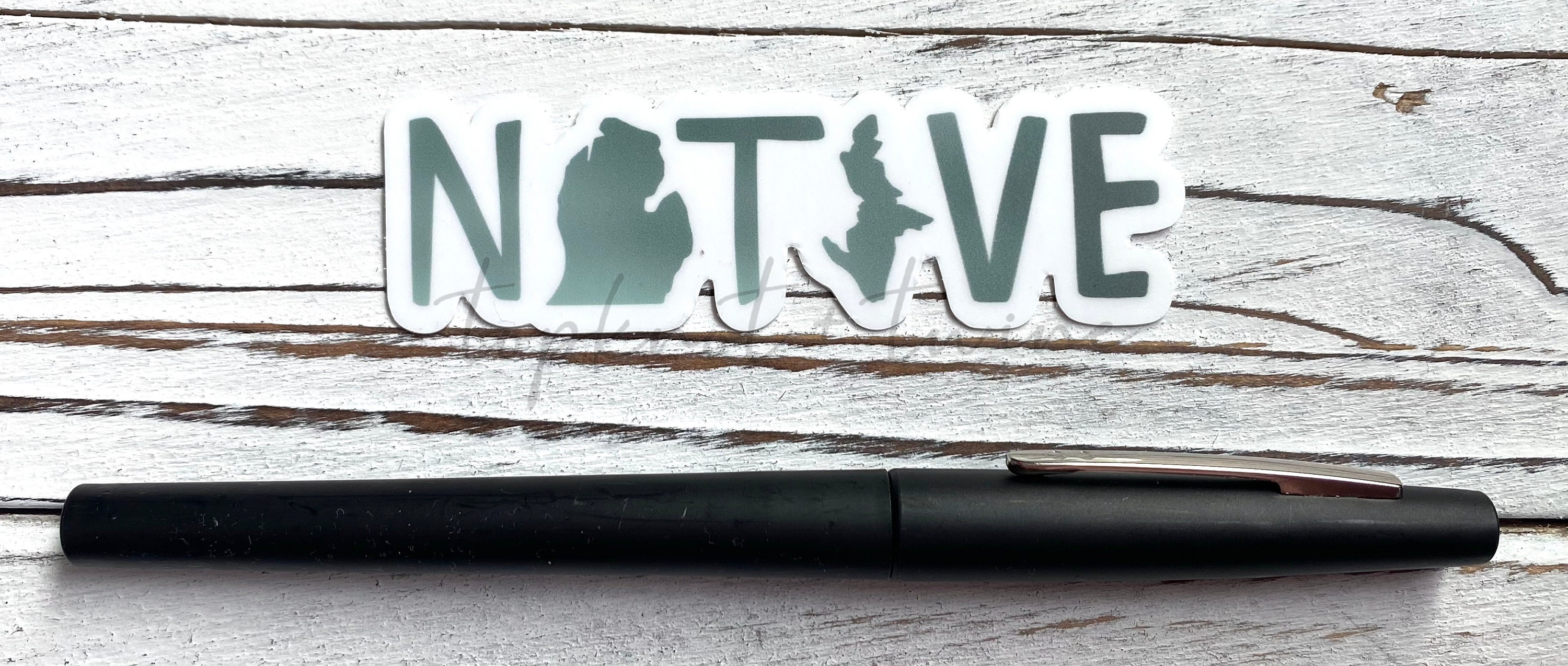 Michigan Native Vinyl Sticker Michigan Sticker Laptop | Etsy