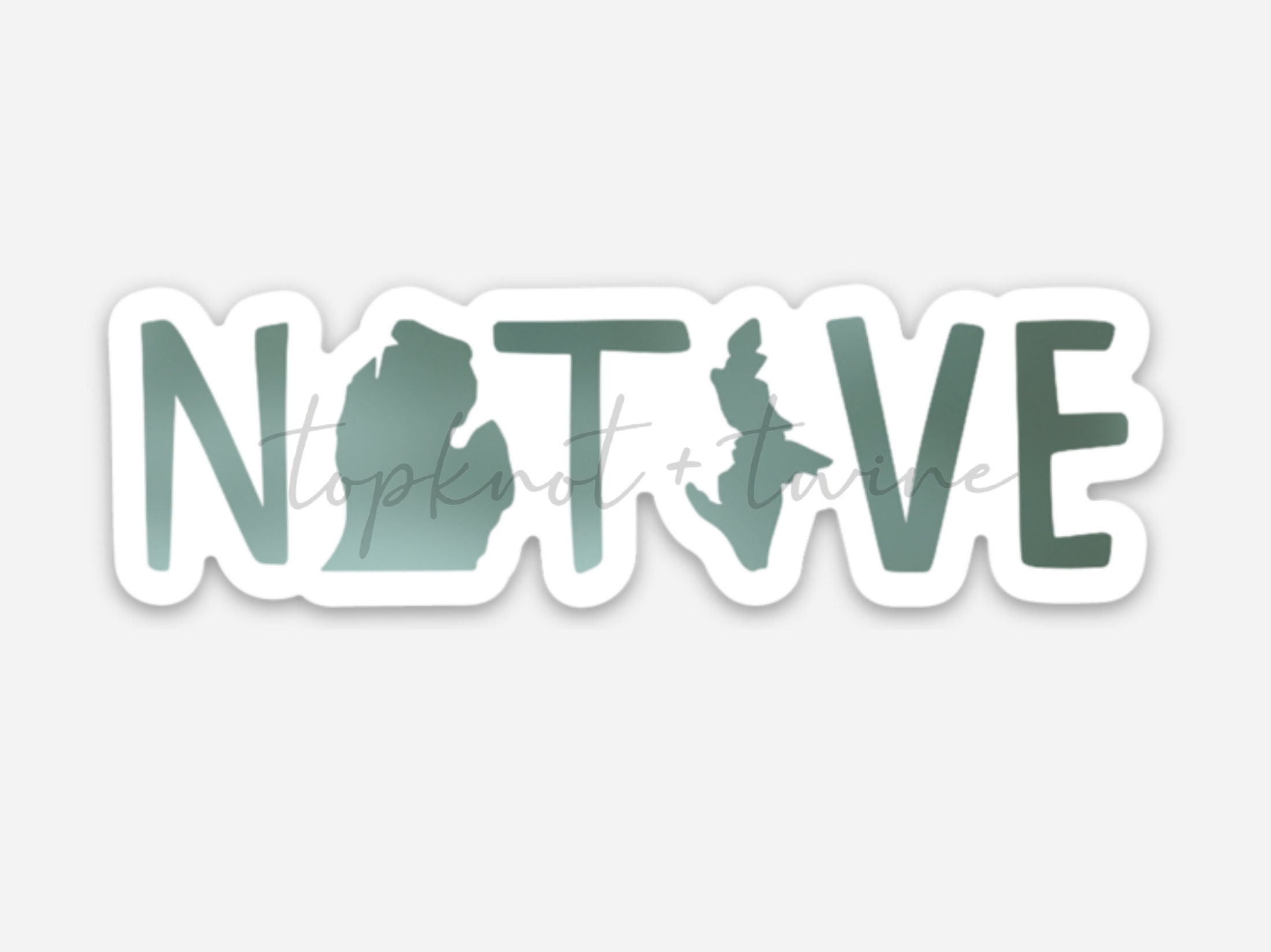 Michigan Native Vinyl Sticker Michigan Sticker Laptop | Etsy