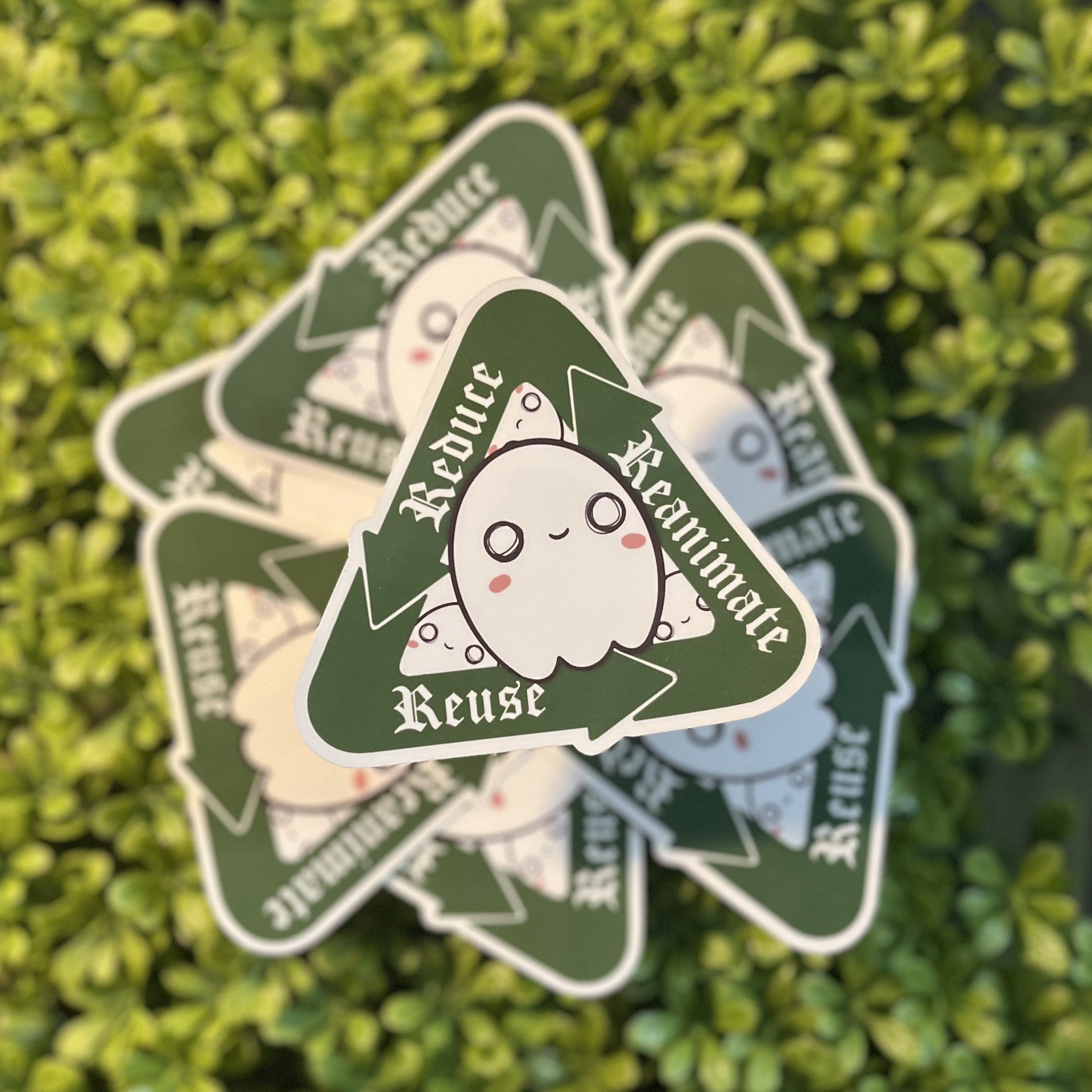 Reduce Reuse Reanimate Sticker skull, Ghost, Creepy, Cute, Dungeons and ...
