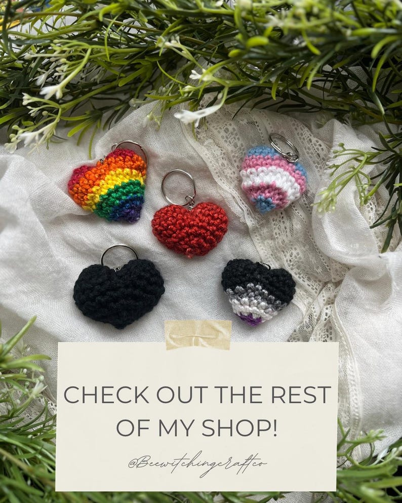 Black Heart Crochet Keychain (goth, Cute, Emo, Alt) - Etsy