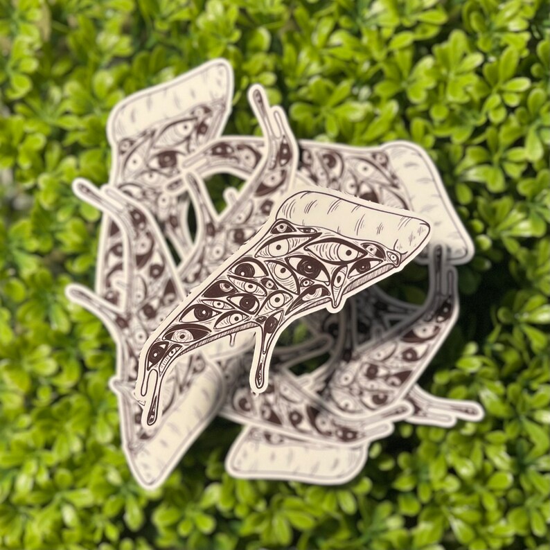 Eye Pizza Sticker (spooky, Creepy, Gory, Goth, Horror) - Etsy