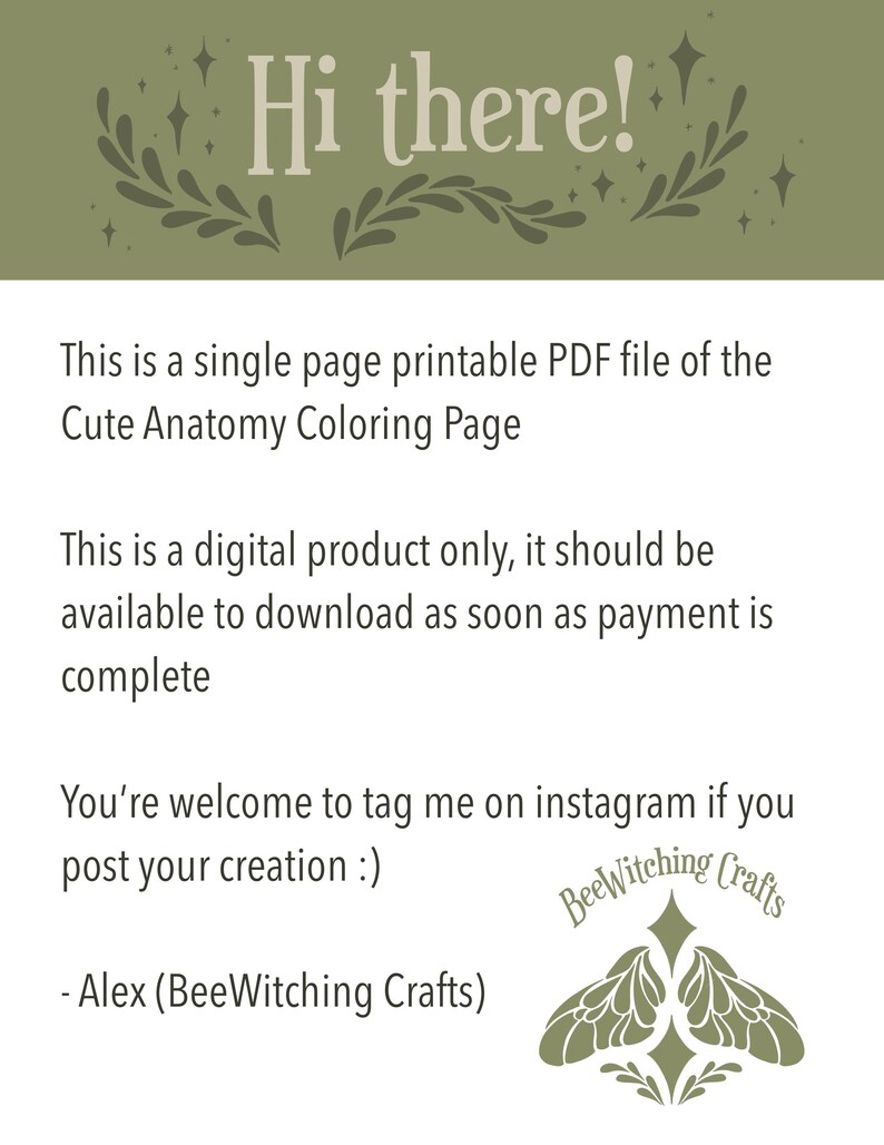 Cute Anatomy Coloring Page (physiology, PDF, Printable) - Etsy