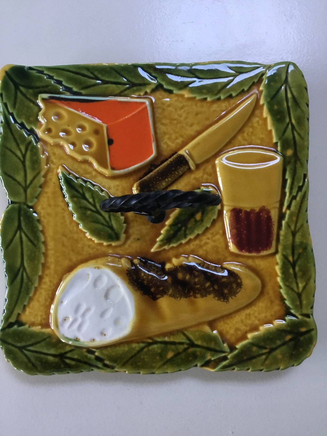 Vallauris France French Vintage Cheese Plate - Etsy