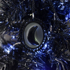 Gothic Celestial Pendant/victorian Gothic Moon Necklace/blue - Etsy