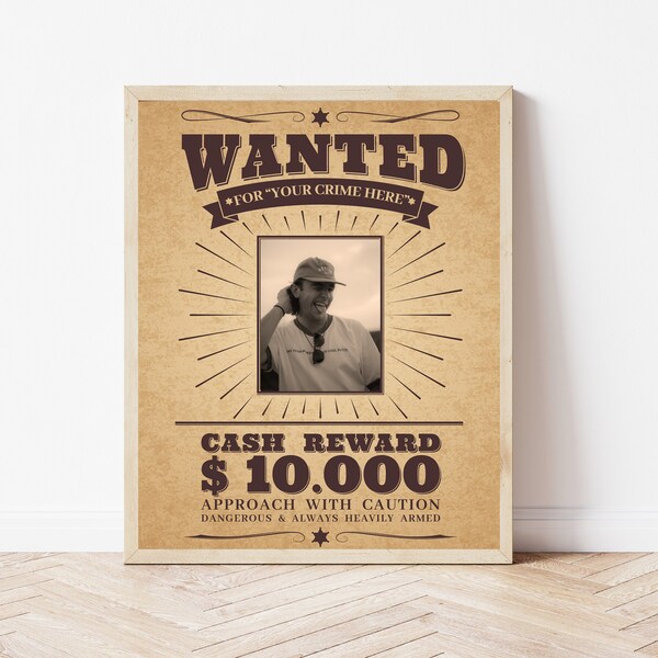 Wanted Poster - Etsy