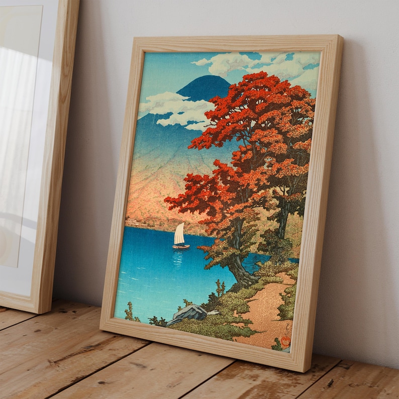 Kawase Hasui - Lake Chuzenji Japanese Print: Vintage Ukiyo-e Nature Art ...