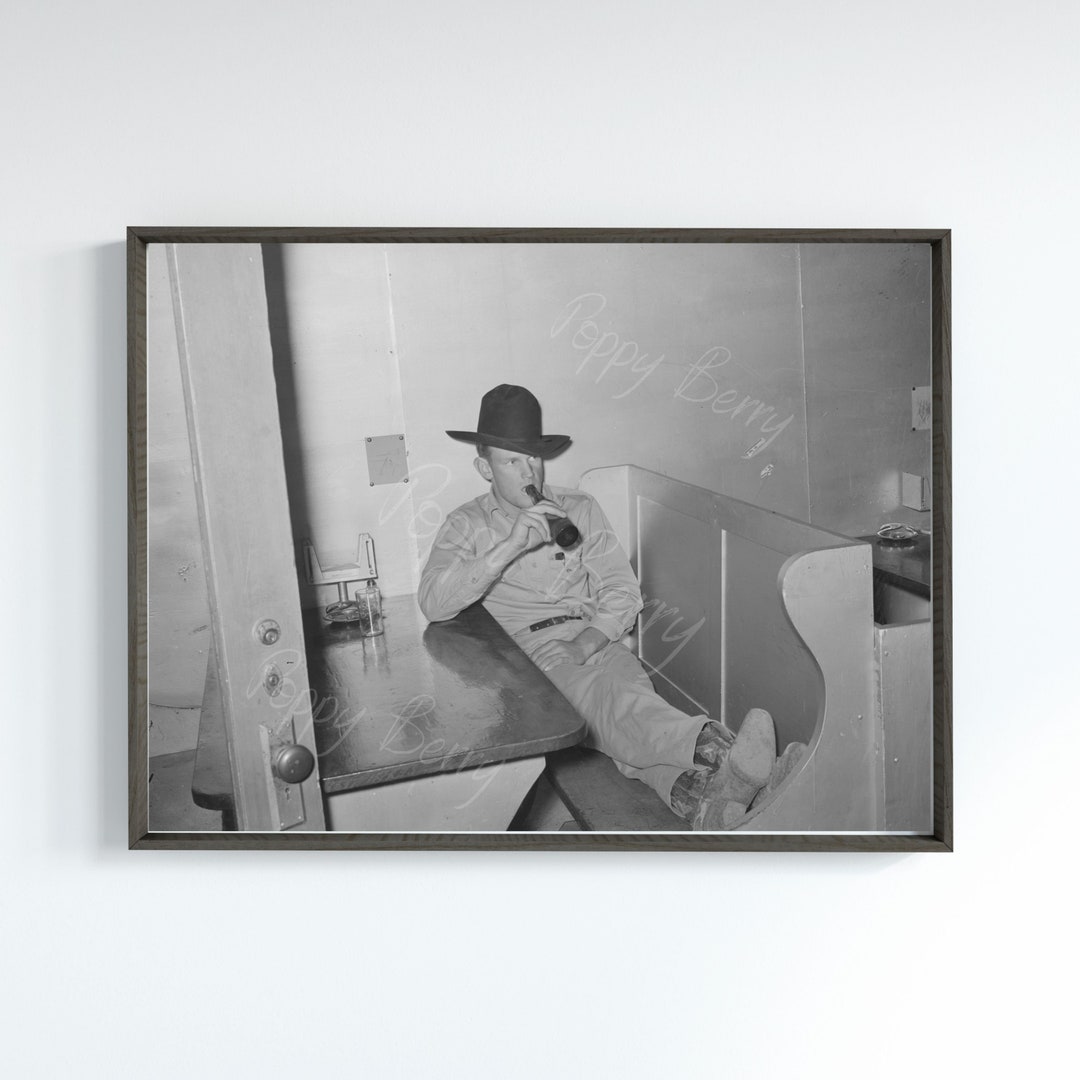 Cowboys Drinking Beer, Beer Print, Vintage Photo Print, Cowboy Picture ...