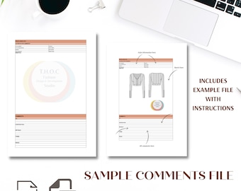 Tech Pack Sample Sheet - Etsy