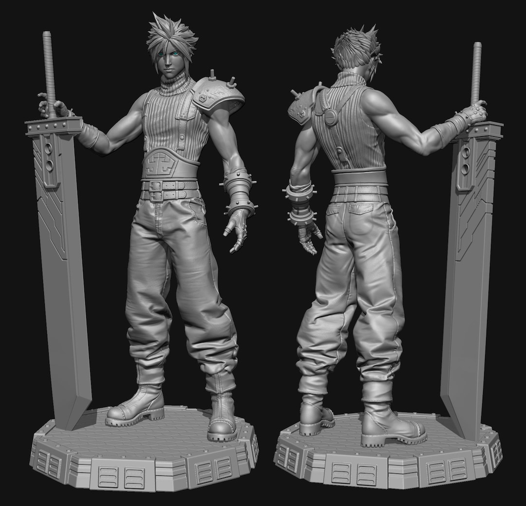 Cloud Strife Stl Files 3d Print Ready - Etsy
