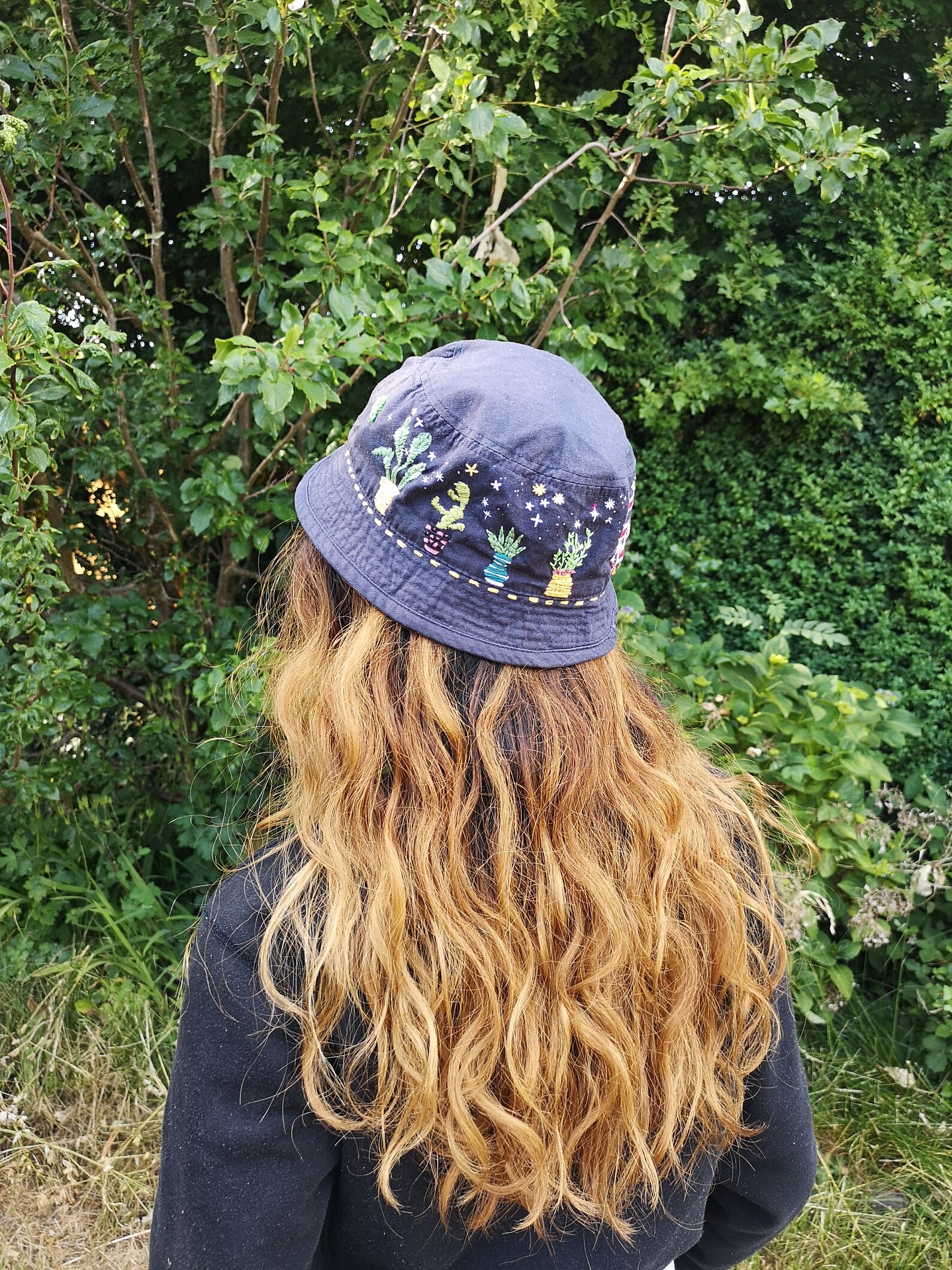 Embroidered Bucket Hat Etsy