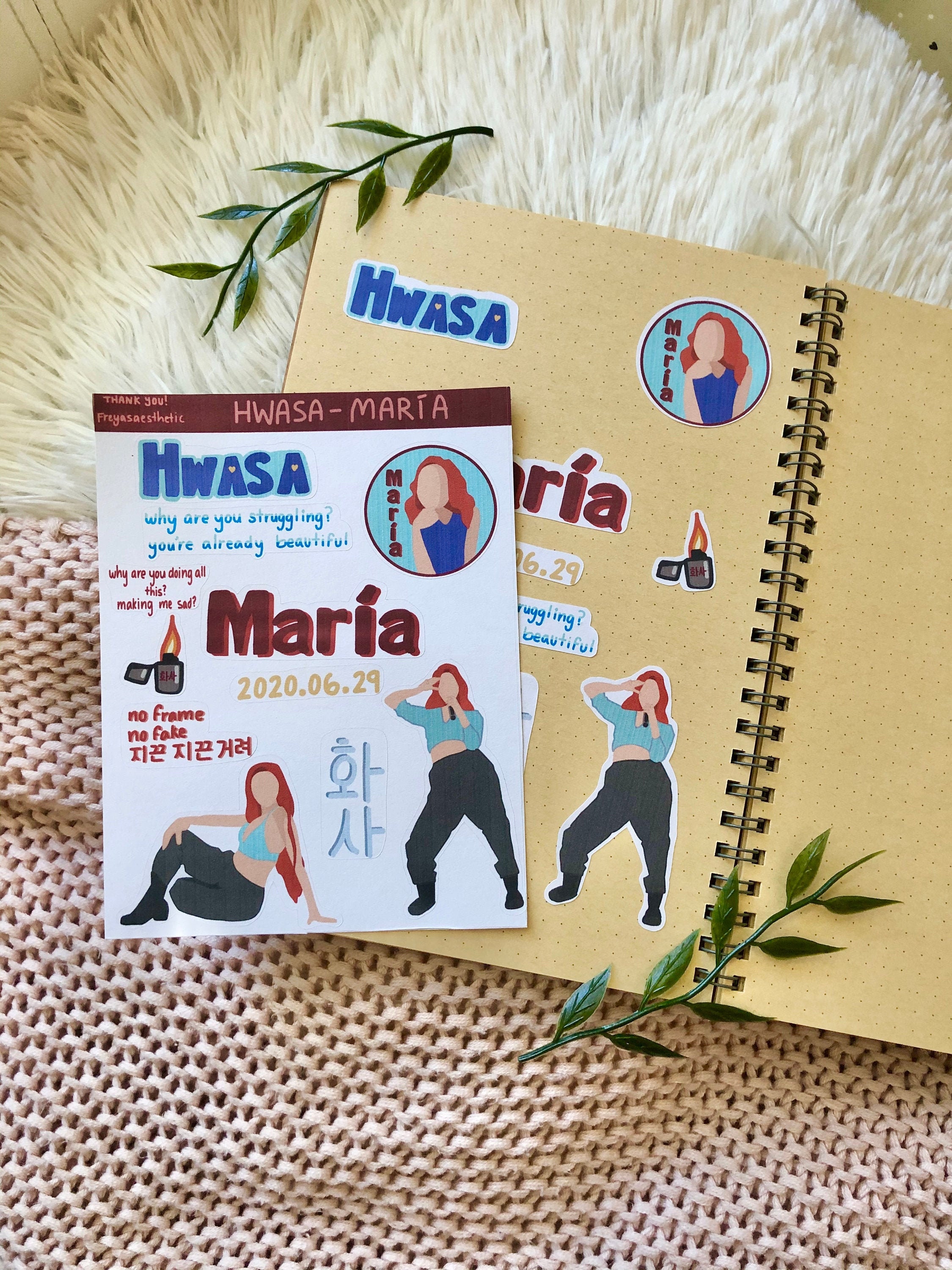 Card Making & Stationery Embellishments Hwasa Maria Stickers MV ...