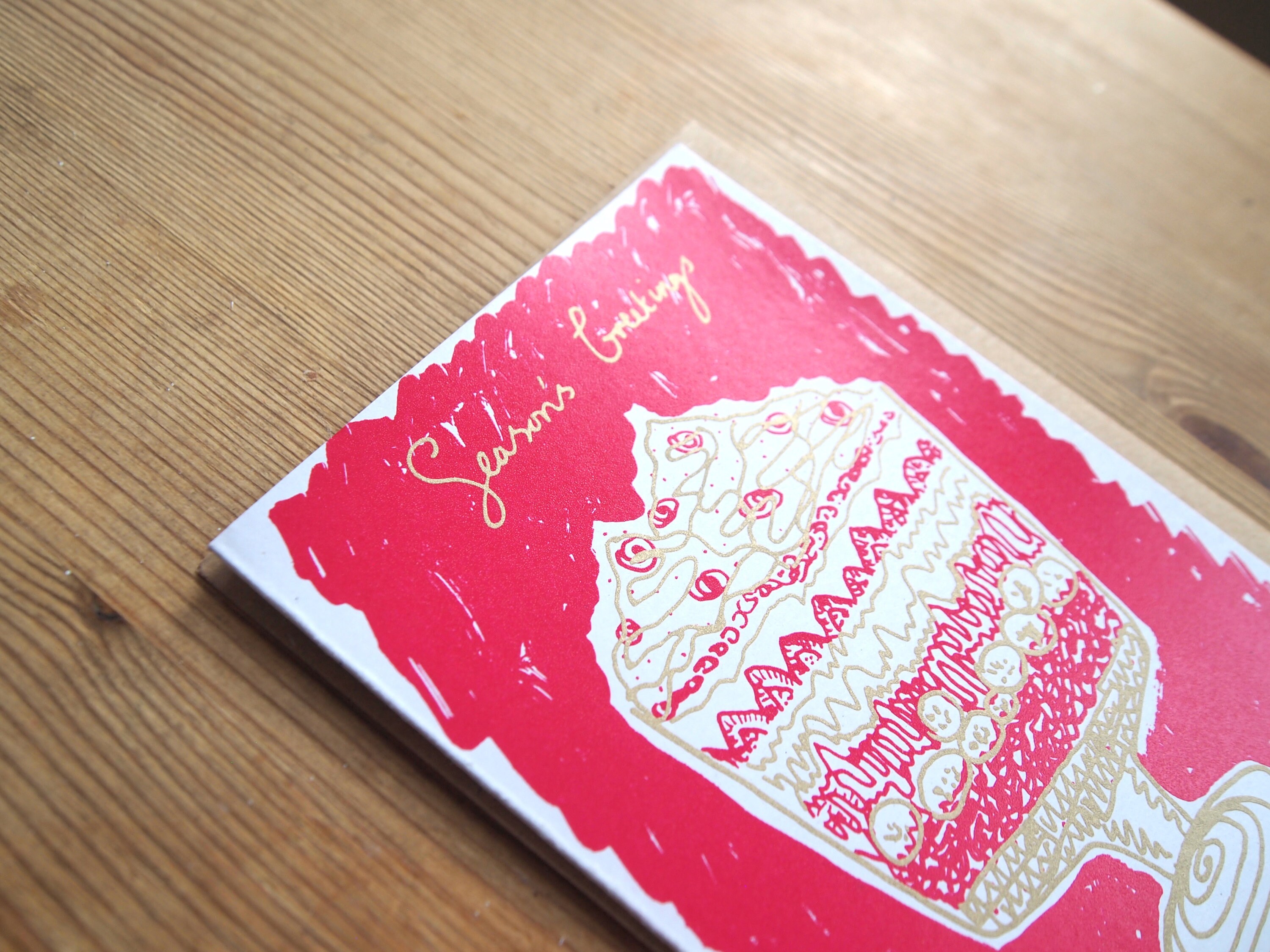 Retro Trifle - Screen Printed Handmade Card - Etsy New Zealand