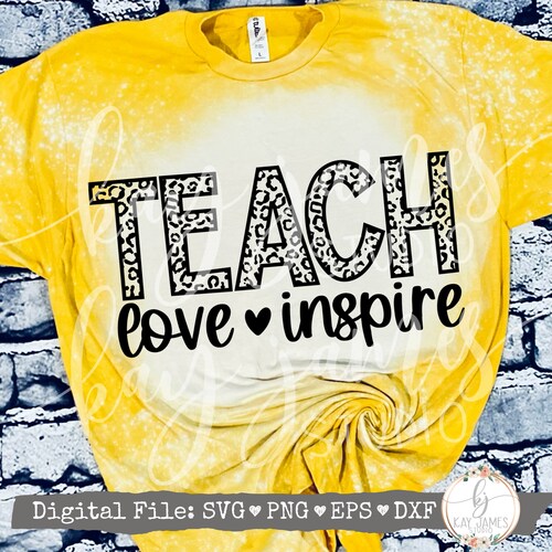 Teach Love Inspire SVG / Cut File / Cricut / Commercial Use / - Etsy