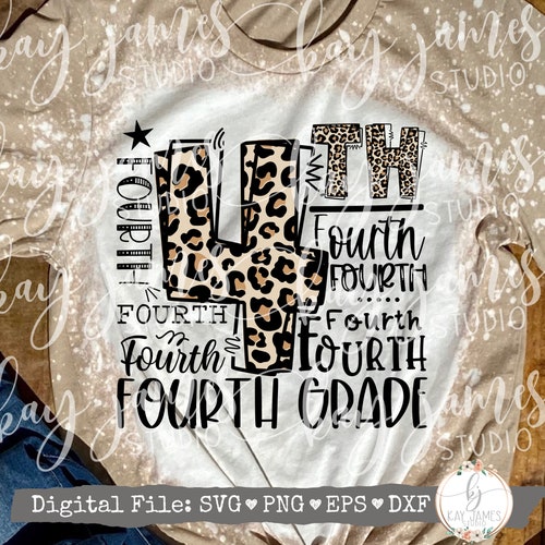 Fourth Grade SVG Back to School SVG 4th Grade Shirt | Etsy