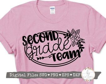 Second Grade Team Svg - Etsy