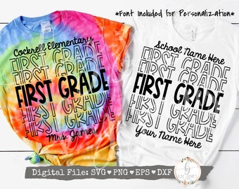 First Grade Svg | Etsy