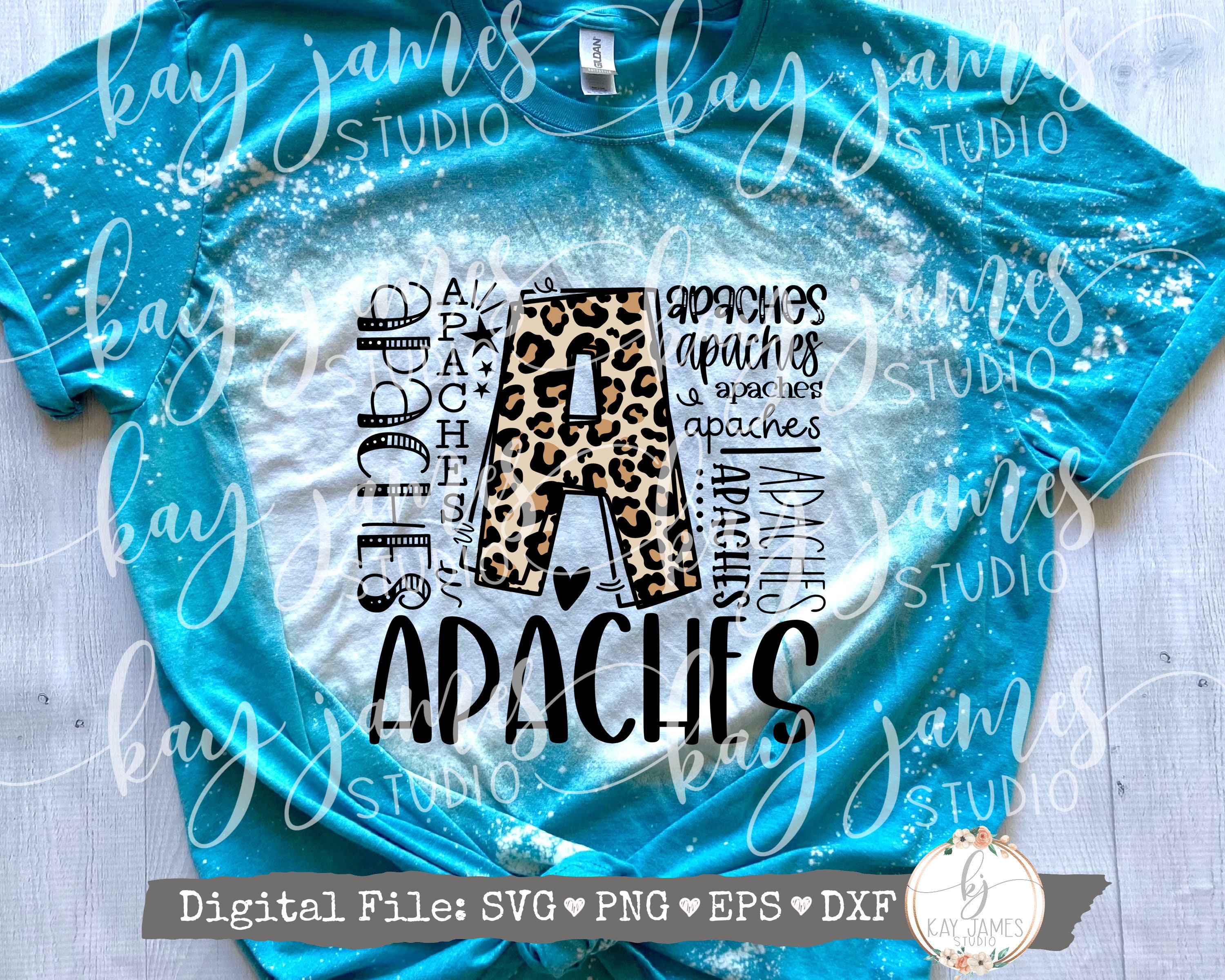 Embellishments Football SVG Digital Cut File Apaches SVG Apaches Mascot ...