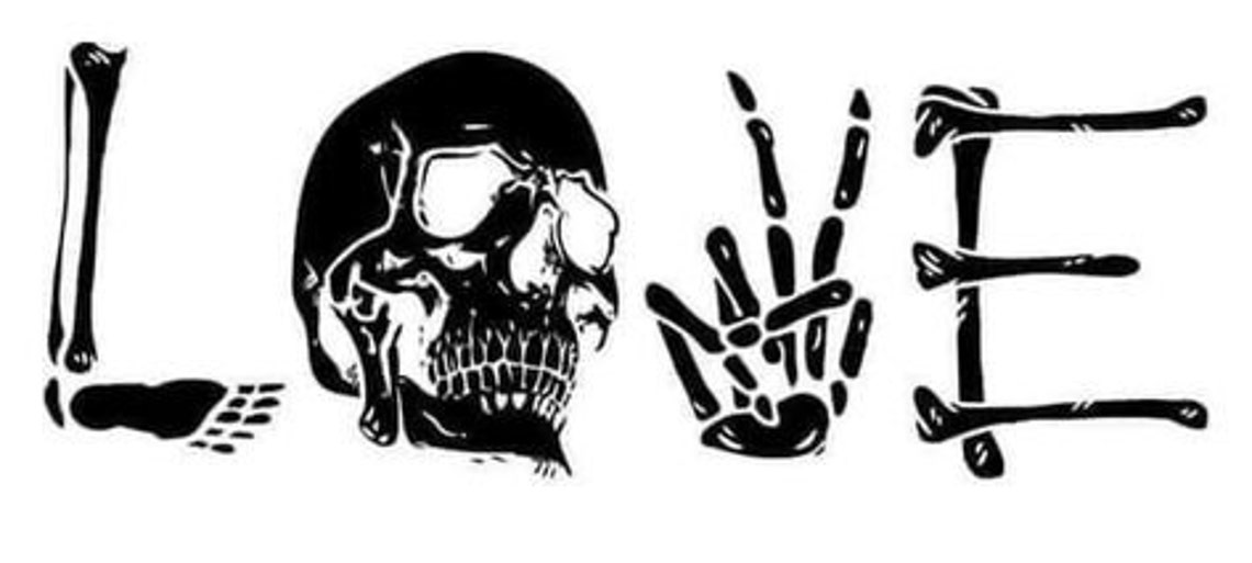 Skulls love SVG file | Etsy