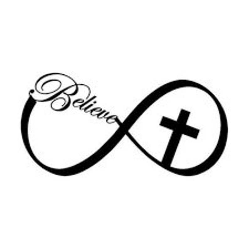 Believe With Cross Infinity Svg File Instant Download - Etsy