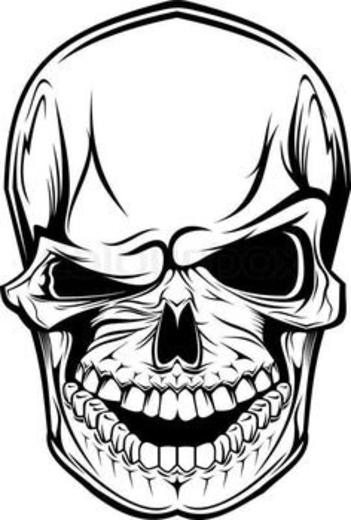 Winking skull svg file | Etsy