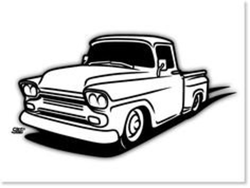 Old chevy truck svg file | Etsy