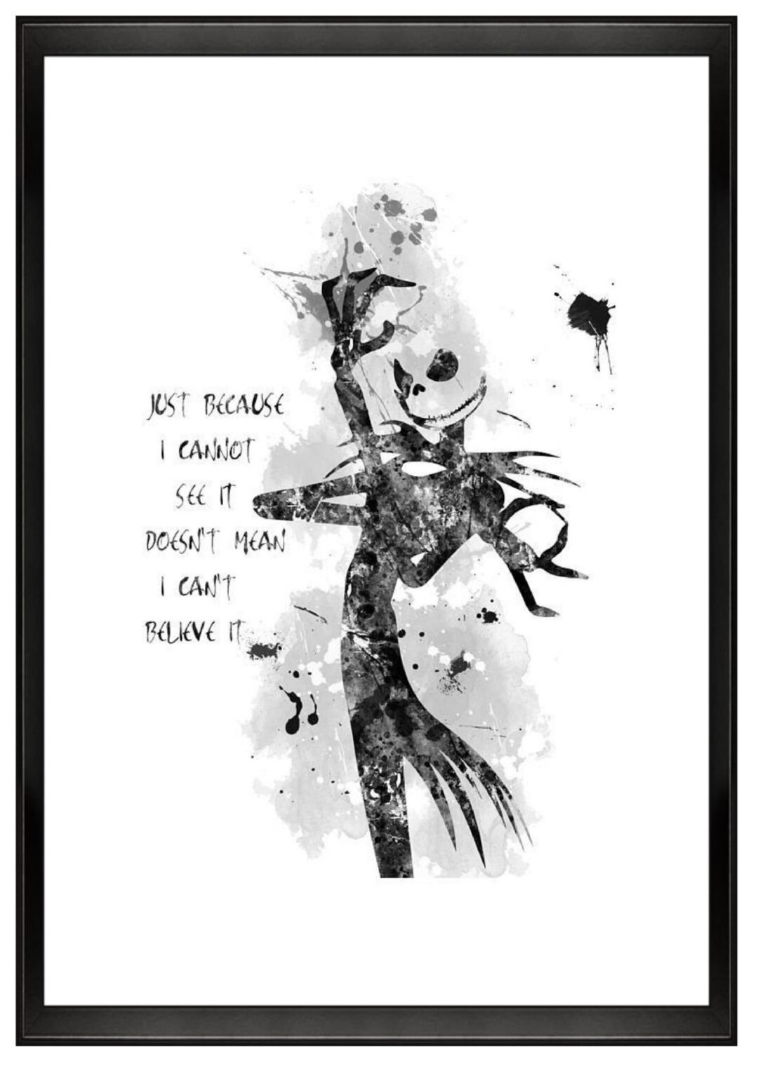 Nightmare Before Christmas Inspired Quote Art Print Decorative Item ...