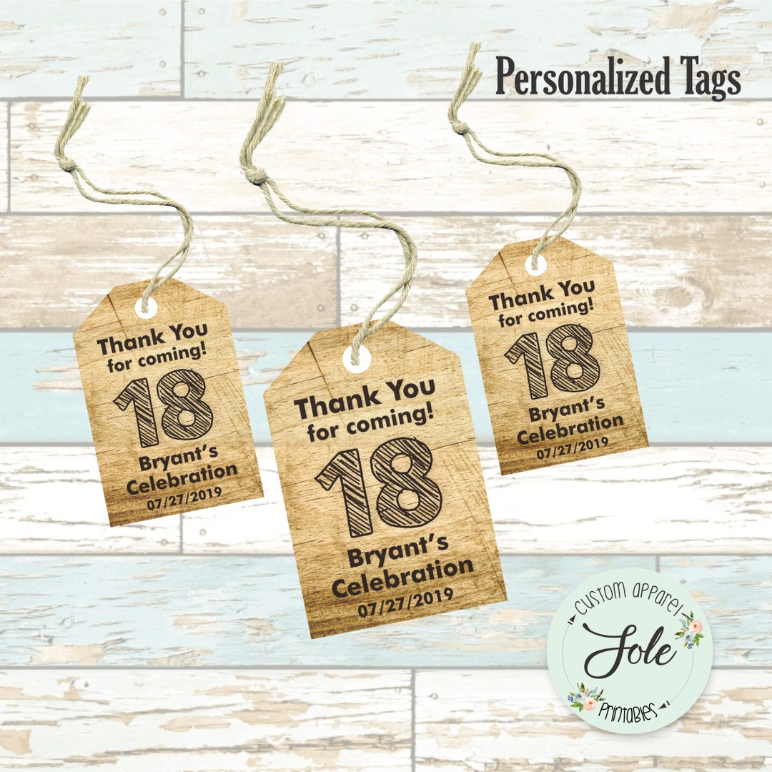 18th Years Old Birthday Party TAGS -digital File- No Instant Download ...