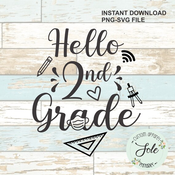 Hello Second Grade Back to School First Day Class 2020-2021 - Etsy