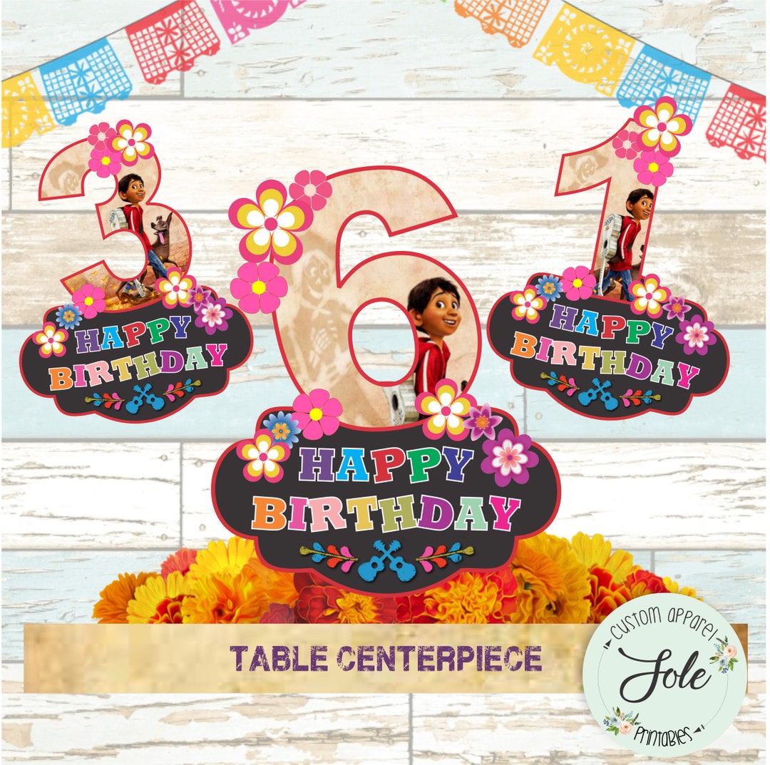 Coco Table Centerpiece, Coco Birthday Party, Digital File, No Instant ...