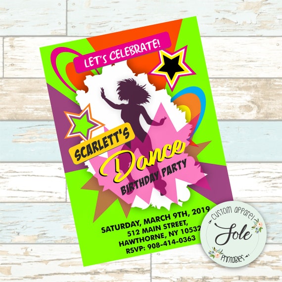 Tarjeta De Invitación Para Bailar