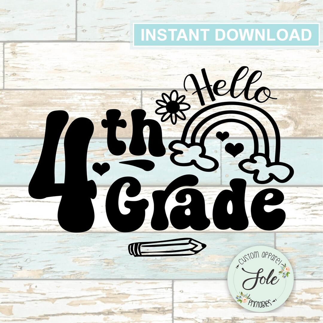 Hello Fourth Grade Back to School- First Day of 4th Grade 2025 School ...
