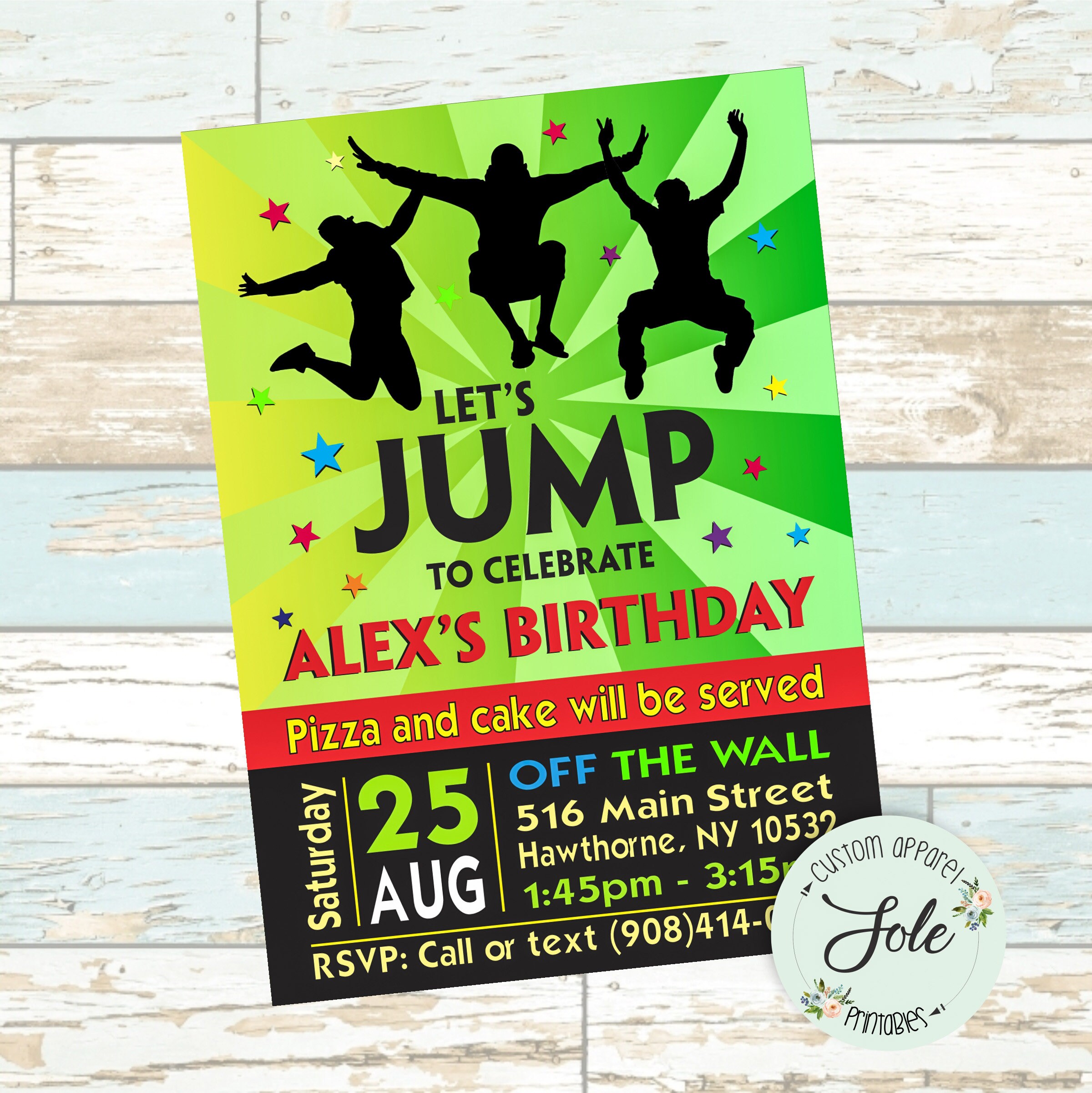 Trampoline Park Birthday Invitation Lupon gov ph