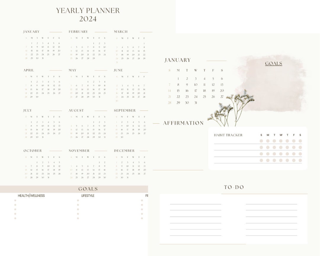 Printable 2024 Planner, 2024 Calander - Etsy
