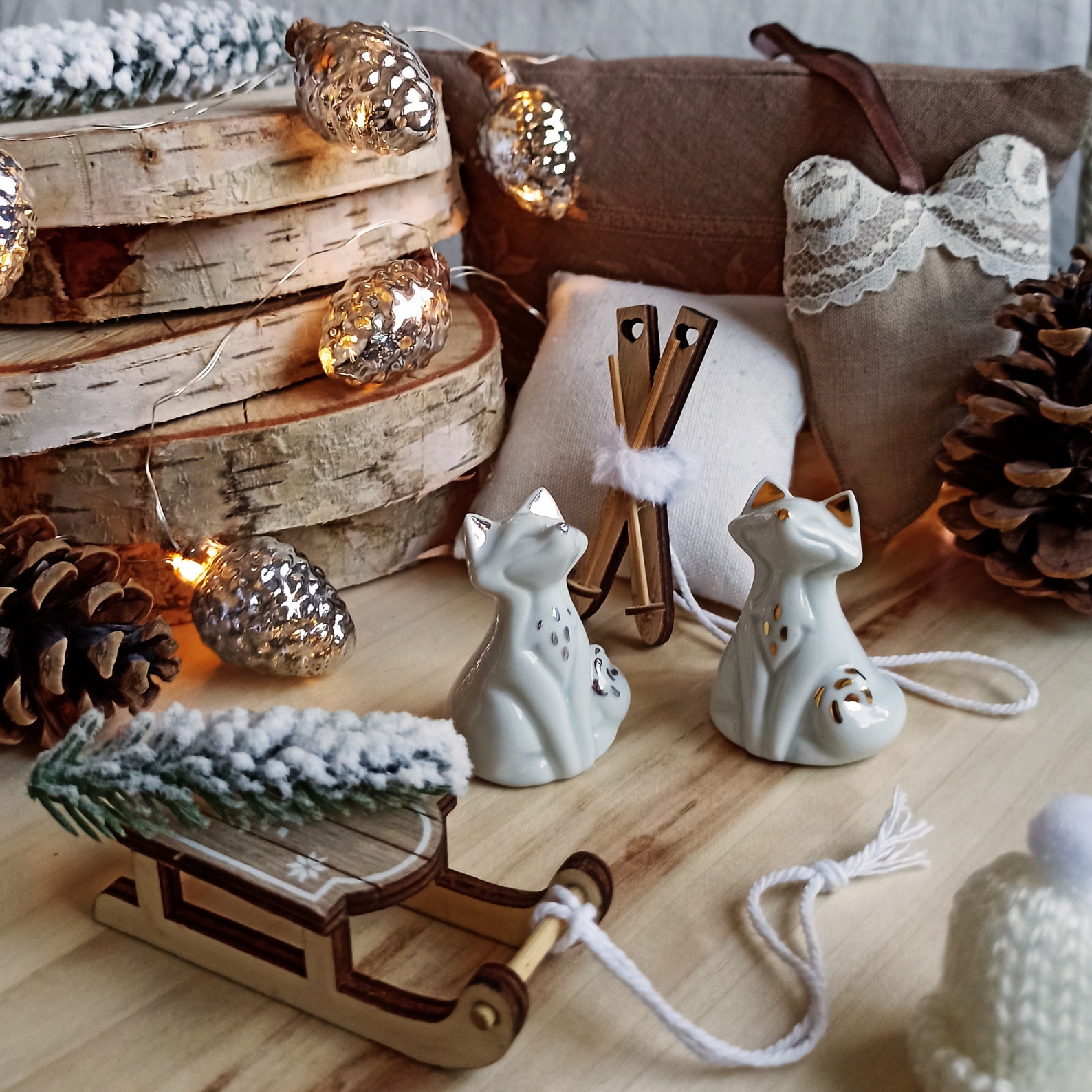 Fox Porcelain Figurine, Stand for Vertical Incense Sticks, Handmade ...