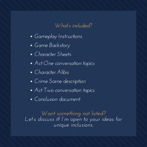 Custom Murder Mystery Party • Custom Written Roleplay Game • Your Ideas ...