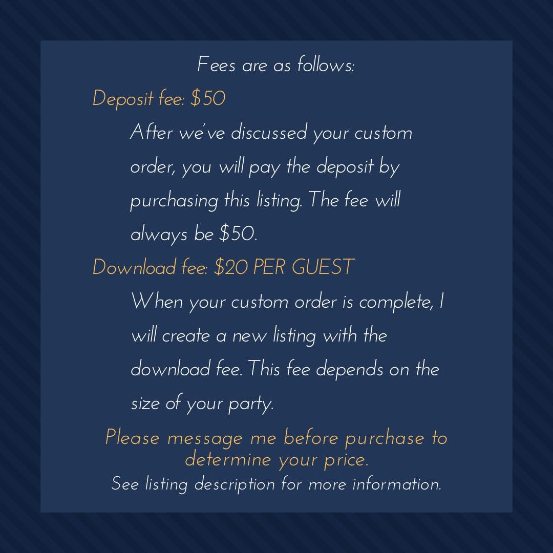 Custom Murder Mystery Party • Custom Written Roleplay Game • Your Ideas ...