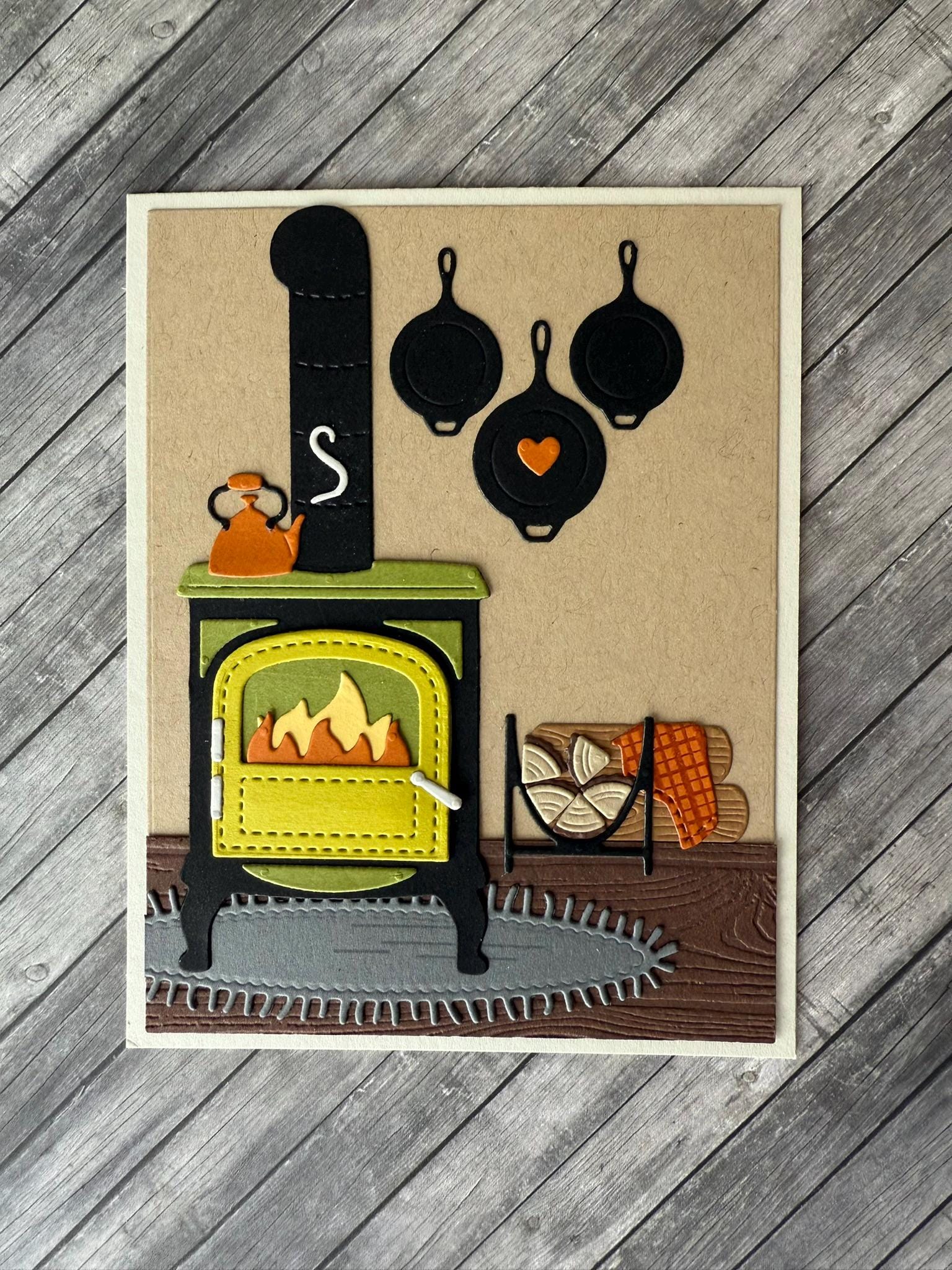 Blank Wood Stove Card - Etsy