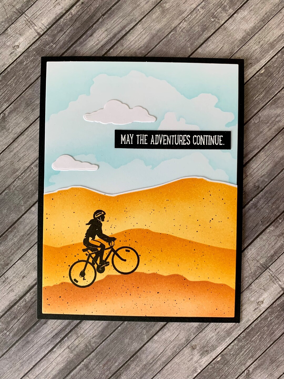 Mountain Biking Card - Etsy