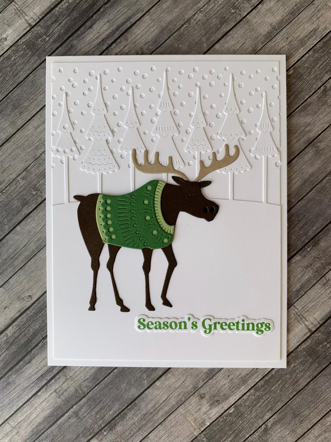 Season's Greetings Moose Card - Etsy