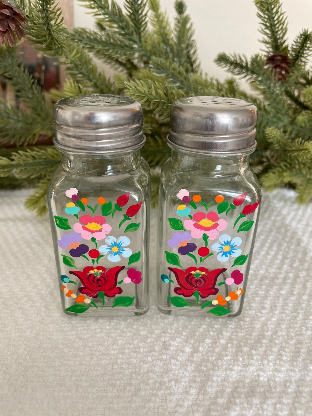Hand Painted Salt and Pepper Shakers - Etsy