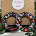 Hand Painted Hungarian Folk Art Matyo Design Wood Earrings - Etsy