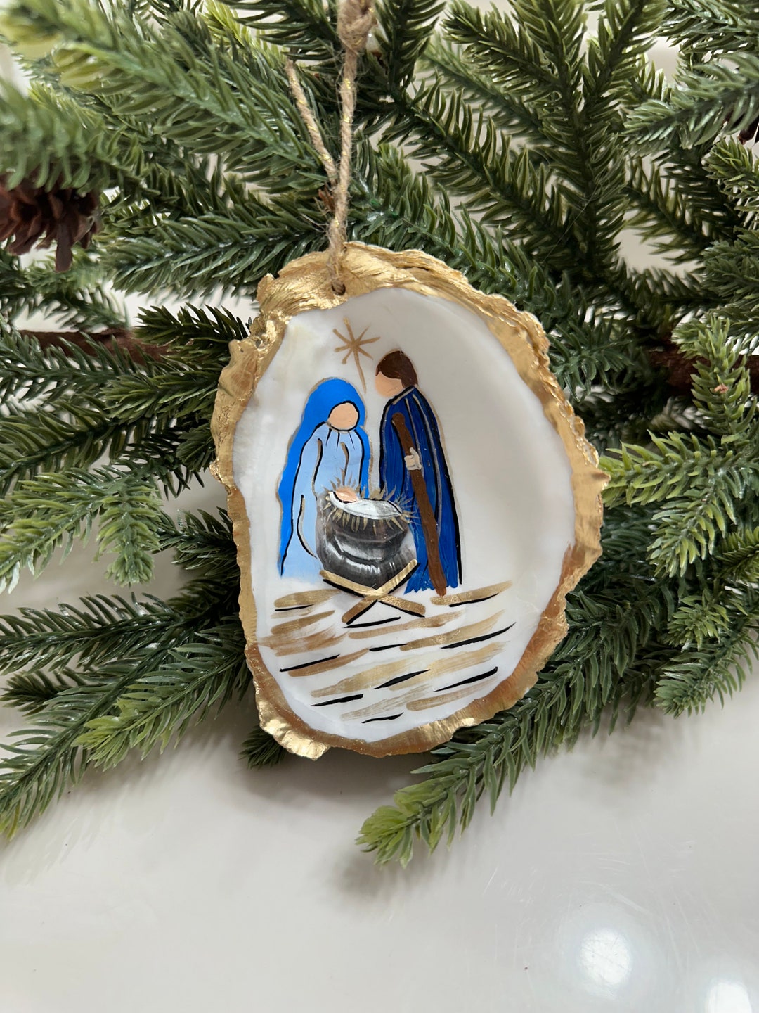 Hand Painted Oyster Shell - Etsy