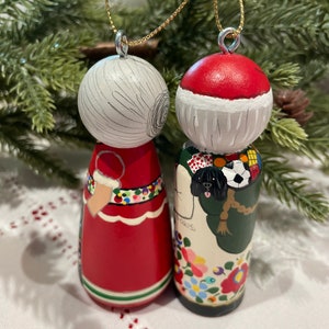 Hand Painted Mr. and Mrs. Matyo Clause Ornament - Etsy