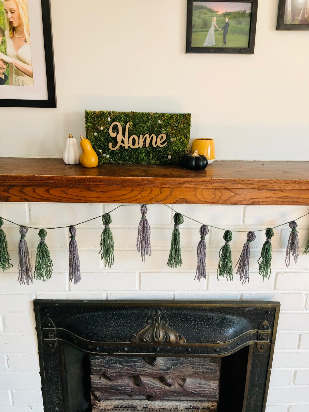 Moss Art, Home Sign, Preserved Moss Sign, Wood Wall Sign, Family Room ...