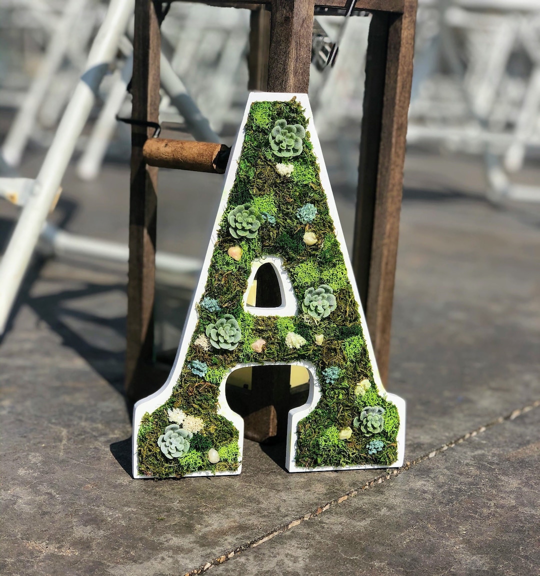 Moss Letter, Moss Wall Art, Custom Wood Letter Sign, Home Decor ...