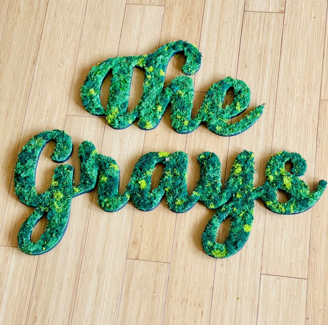 Custom Moss Logo Sign – Preserved Moss Letters for Wall, Business, or ...