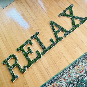 Moss Letter Art – Preserved Moss With Faux Succulents and Floral Wall ...